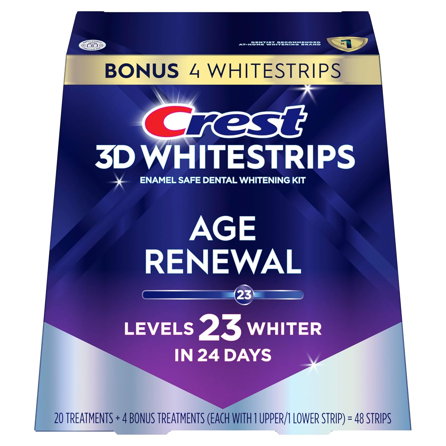 CREST 3D WHITESTRIPS PROFESSIONAL EFFECTS LEVELS 23 WHITER IN 24 DAYS ...